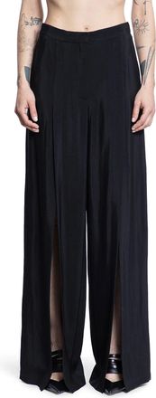 MUGLER Wide leg slit trousers