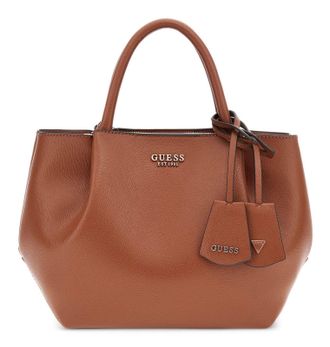 Guess Handtasche Schultertasche Amorette Girlfriend Satchel Cognac braun