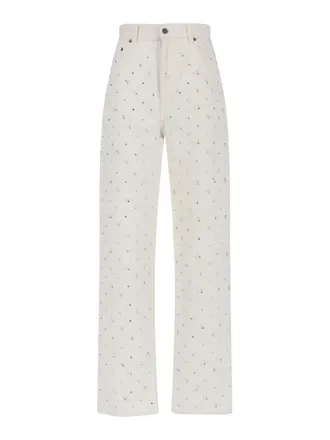Golden Goose Jean Droit - Blanc