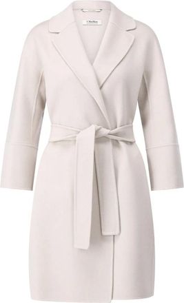 Max Mara Femme, Manteaux, Beige, Taille: 40 FR Manteau court en laine avec col revers
