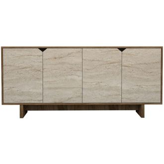 Habitat et Jardin Buffet en bois Istemi - 180 x 40 x 81 cm - Travertin