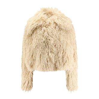 HUGO BOSS Femme, Vestes, Jaune, Taille: 38 FR Faux Fur Jacket