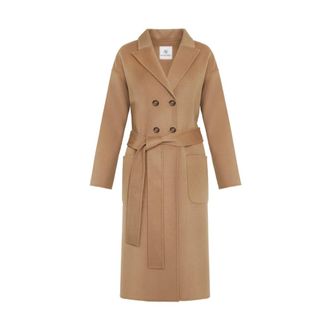 Anine Bing Camel Cashmere Blend Mantel - - Coats - Damen - Braun - M