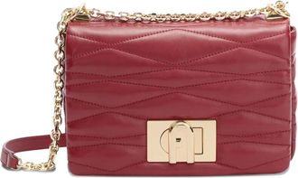 Furla petit sac à bandoulière matelassé Mala à bride en chaîne - Rouge