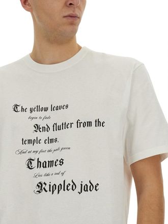 Alexander McQueen Print Cotton T-Shirt - White