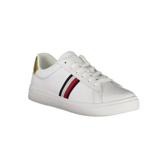 Tommy Hilfiger Gold-Accent Leather Sneaker - White