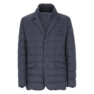 Herno Gesteppte Daunenjacke Peak Revers - - Jackets - Herren - Blau - M