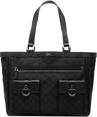 Gucci Shopper - GG Nylon Abbey D Ring Pocket Tote - Gr. unisize - in Schwarz - f&uuml;r Damen