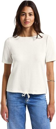 Street One Damen A323331 Weiches Strukturshirt, Off White, 34