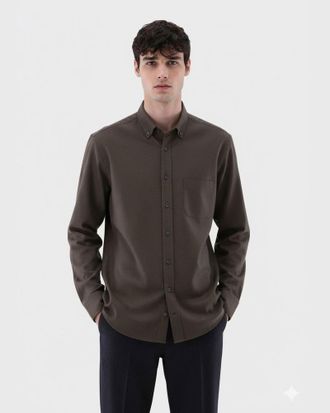 van Laack Flanellhemd mit Button Down Kragen