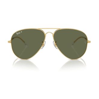 Ray-Ban unisex, Accessoires, Jaune, Taille: 58 MM Lunettes de soleil Aviator classiques avec verres verts