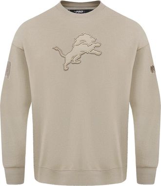 Pro Standard Mens NFL Detroit Lions Neutral Crewneck Sweatshirt Taupe M