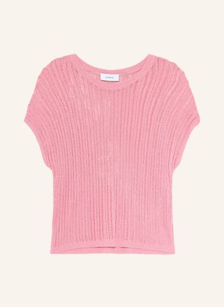 Comma Comma Strickshirt Mit Glitzergarn pink
