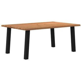 vidaXL Vidaxl - Table à manger marron clair bois de chêne massif rectangulaire