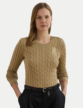Lauren Ralph Lauren Pullover 200932223005 Beige Slim Fit
