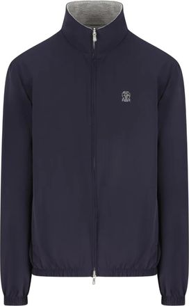 Brunello Cucinelli Jacke mit Logo - CKM43 Navy Blue