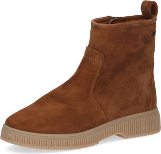 Caprice Damen Stiefeletten aus Leder Gef&uuml;ttert, Braun (Cognac Suede), 42 EU