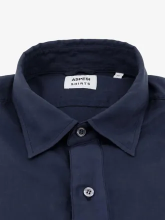 Aspesi Mens Shirt Cotton Blue