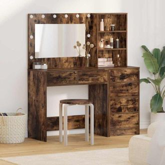 vidaXL Schminktisch 2 pcs Braun 78,5 x 41 x 135 cm Holzwerkstoff Vidaxl