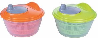 Galileo Casa 5911117 Salatschleuder mit Handkurbel, herausnehmbarer Korb, Ø 24 cm, 4 L, Kunststoff, Sortiert