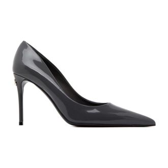 Dolce & Gabbana Pumps aus Kalbsleder mit spitzer Zehenpartie - - Shoes - Damen - Grau - 39 1/2 EU