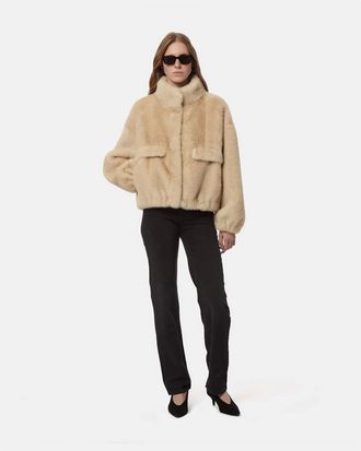 Apparis Bomber Iris Shaved Mink Apparis