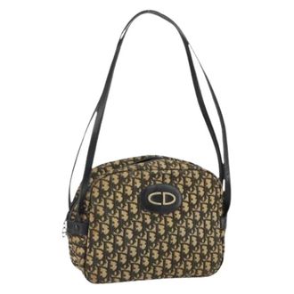 Dior Pre-owned Trotter Canvas Shoulder Bag - Femme - Pre-owned - Brun - Taille: ONE Size