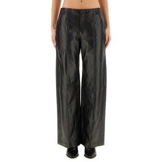 Isabel Marant Leather Hosen - - Trousers - Damen - Schwarzk - XS
