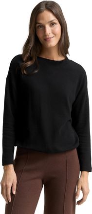 Tom Tailor Damen 1049036 Loose Fit Sweatshirt, 14482-Deep Black, M