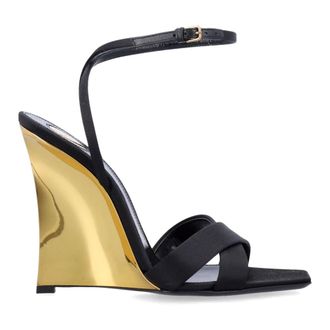Saint Laurent Sandalen mit geschlossenem Zehenbereich und Keilabsatz - - Shoes - Damen - Schwarzk - 37 EU