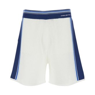 Casablanca Striped Mesh Track Shorts - - Sport - Herren - Wei&szlig; - XL