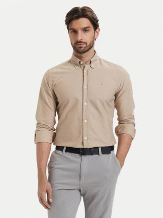HUGO BOSS Hemd H-Roan 50555920 Beige Slim Fit