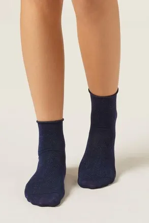 Calzedonia Socken Mit Glitzer Blau