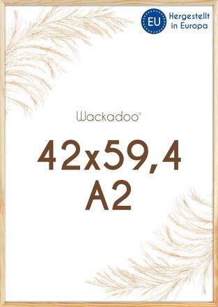 Wackadoo Bilderrahmen A2 42x59,4 (DIN A2) natur Fotowand Posterrahmen mit Glas Holz Picture frame poster