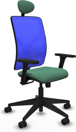 Piqueras y Crespo Stuhl geeignet zum Arbeiten mit 3D-Armen, h&ouml;henverstellbarer Lendenwirbelst&uuml;tze und festem Kopfteil, ausgestattet mit 3 Positionen und Schneidschaum, 