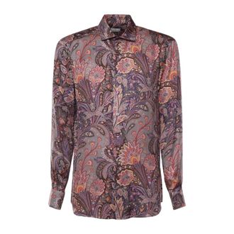 Etro Homme, Chemises, Multicolore, Taille: XL Chemise &agrave; imprim&eacute; cachemire