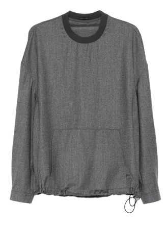 Giorgio Armani Sweatshirt mit Kordelzug - Grau