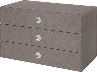 Loftscape home24 Schubladeneinsatz 83 x 49 x 49cm Grau Spanplatte, foliert