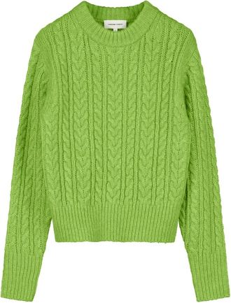 Fab By Fabienne Chapot Fabienne Chapot - Pull en maille torsad&eacute;e - Femme - Pulls - Vert - Taille: 38 FR