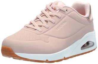 Skechers Damen UNO Shimmer Away Wedge Slip-on Fashion Sneakers Sneaker, Blush, 38 EU Weit