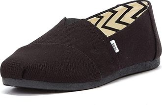 Toms Alpargata Cotton Canvas Womens Black/Black Espadrilles-UK 5 / EU 37.5
