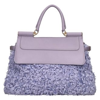 La Milanesa Tasche aus Kunstpelz und Kunstleder - - Bags - Damen - Lila - ONE SIZE