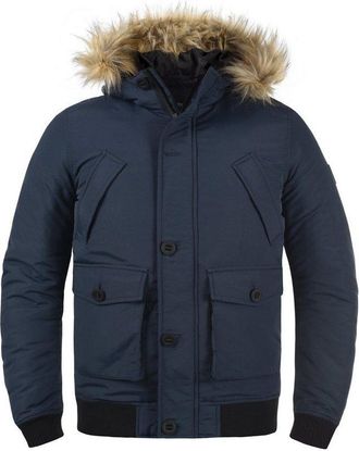 Solid Winterjacke SDFrio Winterjacke mit Kapuze und abnehmbarem Kunstell