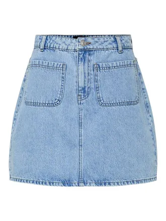 Pieces Female Jeansrock PCSKY HW MINI