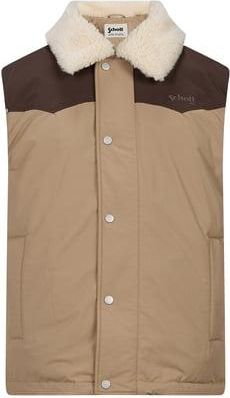 Schott NYC Veste sans manches droite Baylerv en coton m&eacute;lang&eacute;