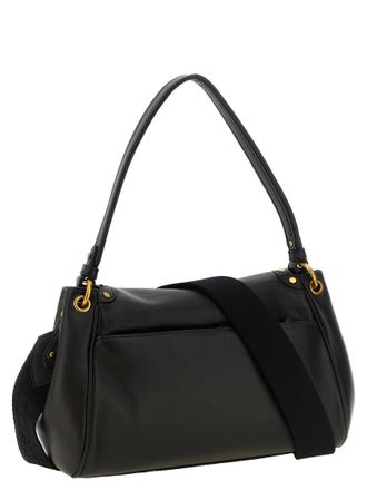 Isabel Marant Lambskin Leather Shoulder Bag - Black