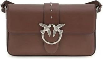 Pinko Pinko, Femme, Sacs, Brun, Taille: ONE Size Portefeuille Bi-Fold en Cuir V&eacute;ritable avec Fentes pour Cartes