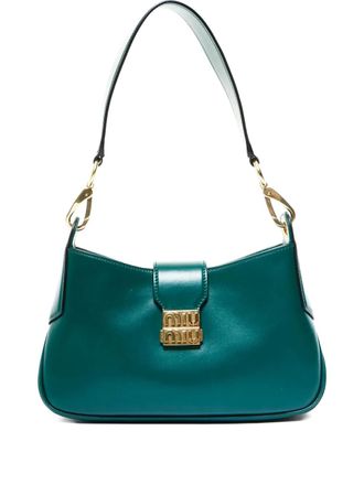 Miu Miu sac port&eacute; &eacute;paule en cuir (2023) - Vert
