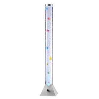 ETC Shop RGB LED Steh Leuchte Wohn Zimmer Wasser Sprudel S&auml;ule Deko Fische Stand Lampe