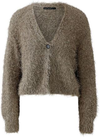 Oui Damen Strickjacke l&auml;ssig geschnitten Uni